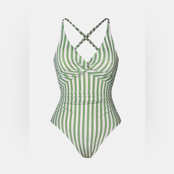 Cupshe | Swim | Cupshe Healing Space Plunge Twisted Stripes One Piece ...